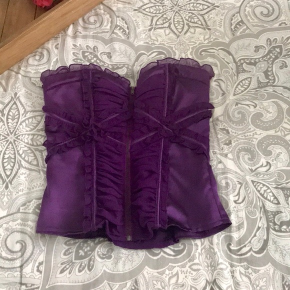 bebe | Tops | Bebe Royal Purple Corset | Poshmark